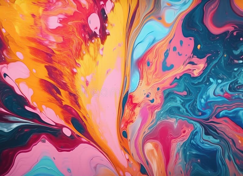 Fluid Texture, Colourful Abstract Paint, Mix Colors, Abstract ...