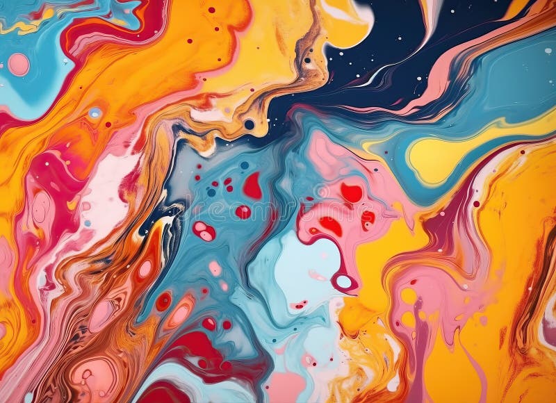 Fluid Texture, Colourful Abstract Paint, Mix Colors, Abstract ...
