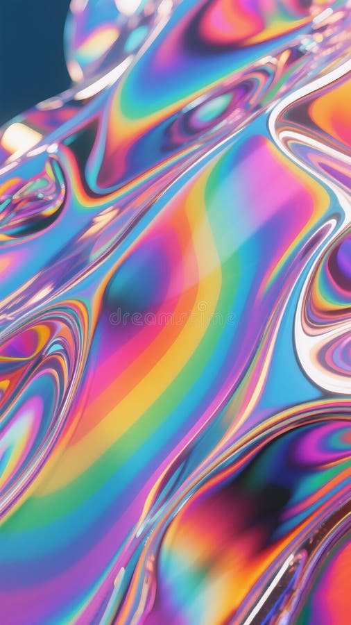 Colorful Holographic Abstract Background with Fluid Textures and ...