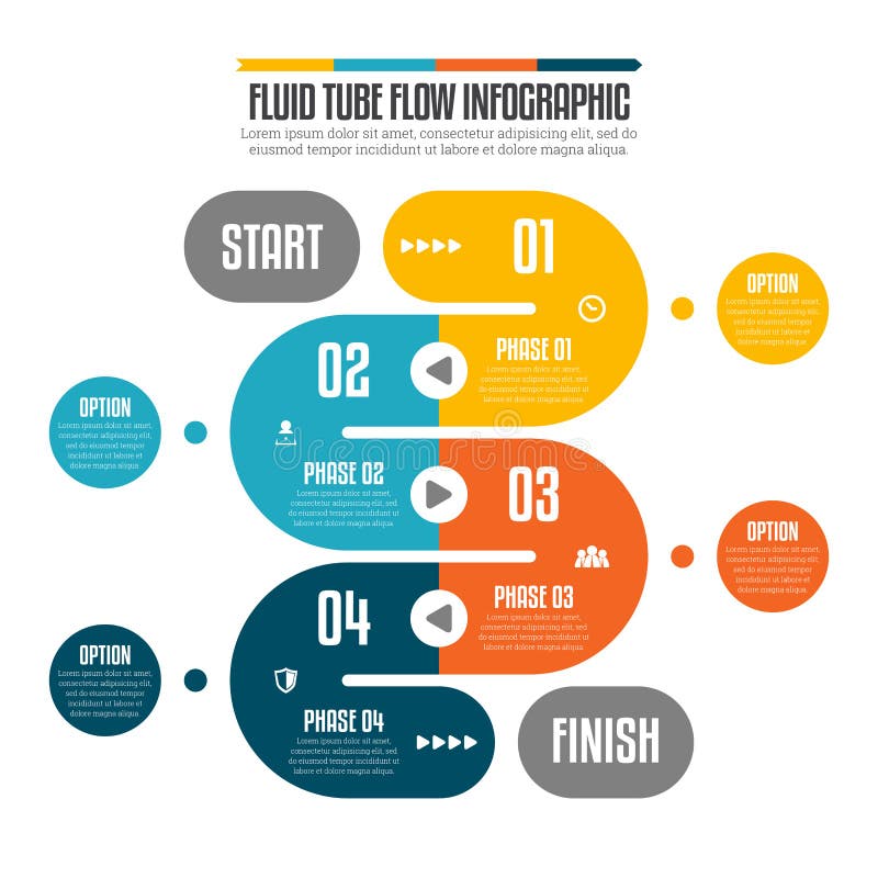 Fluid Tube Flow Infographic Stock Vector - Illustration of copyspace ...