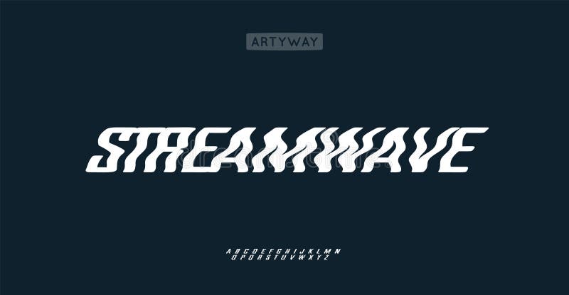 Fluid Wave Alphabet, Distorted Flowing Letters, Wavy Font for Surreal ...