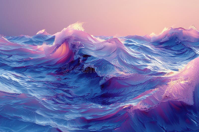 Fluid Waves of Water Create a Dynamic and Captivating Artwork Stock ...