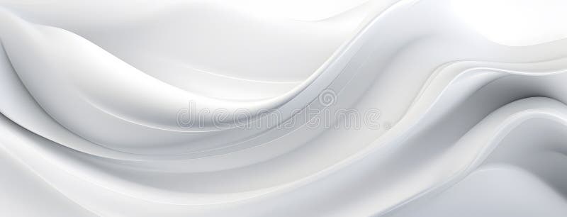 Fluid White Abstract Design Stock Illustration - Illustration of wave ...