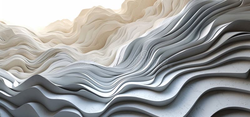 Fluid White Gradient Shapes Composition High Quality Background Stock ...