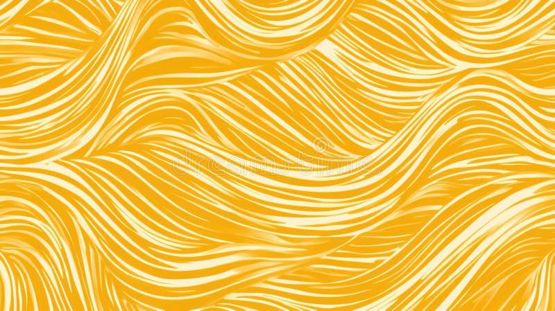 Fluid Yellow Waves Pattern, Abstract Design with Flowing Lines and ...