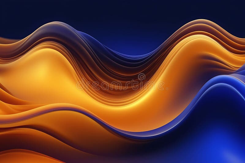 Fluidity in Motion: Abstract Wavy Curves Background Stock Illustration ...