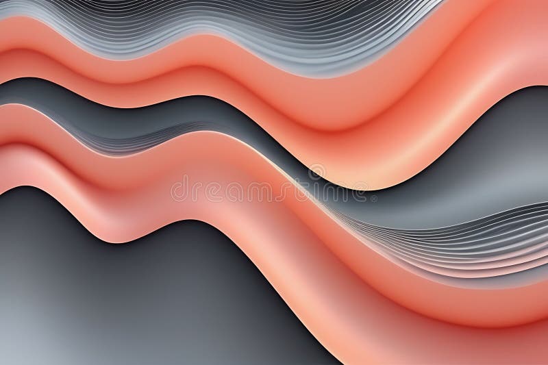 Fluidity in Motion: Abstract Wavy Curves Background Stock Illustration ...