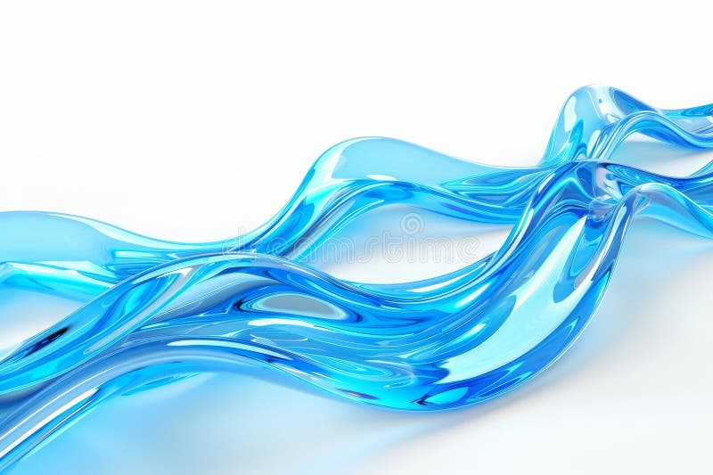 Fluidity and Motion are Exemplified with this Dynamic Abstract Blue ...