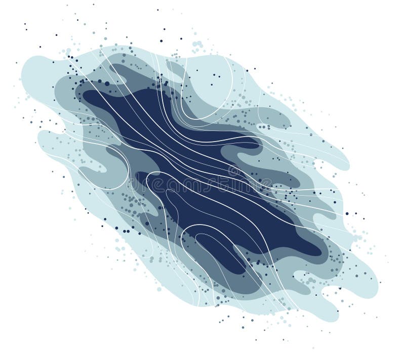 Fluids Blue Liquid Shapes in Motion Vector Abstract Graphic Design ...