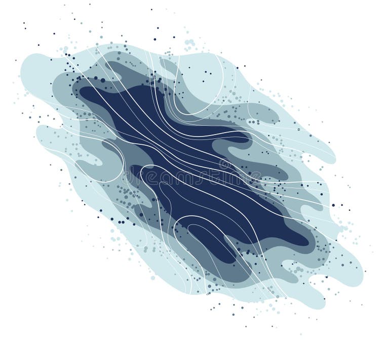 Fluids Blue Liquid Shapes in Motion Vector Abstract Graphic Design ...