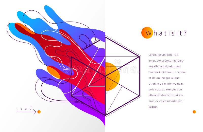 Fluids Colorful Liquid Shapes in Motion with Geometric Lines Vector ...