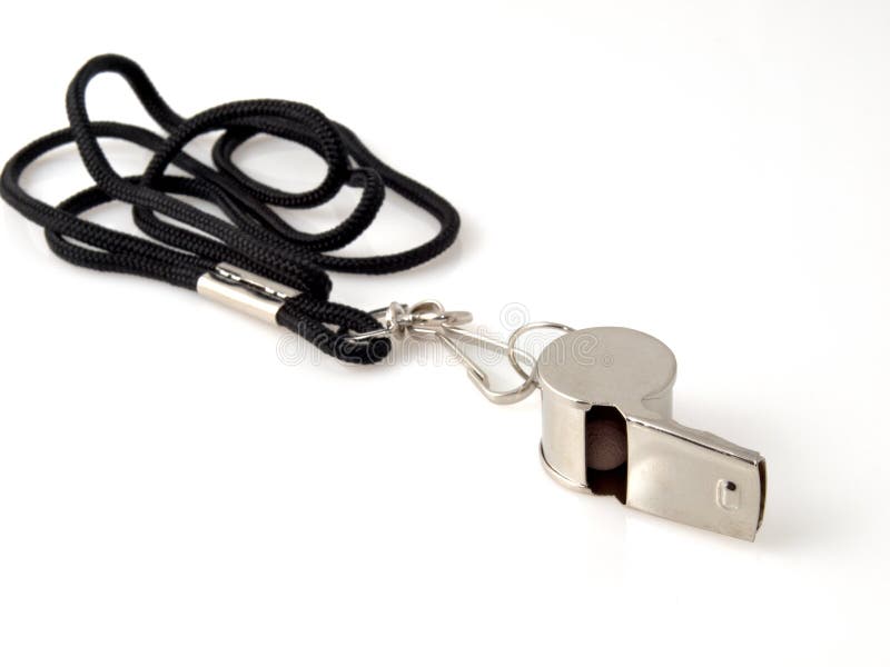 Zilveren fluitje stock afbeelding. Image of sport, zwart - 18330295