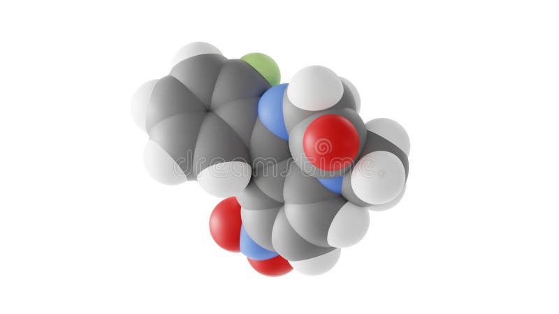 Flunitrazepam Molecule, Rohypnol, Molecular Structure, Isolated 3d ...