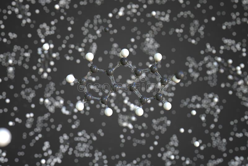 Fluorene Molecule Made with Balls, Scientific Molecular Model. Chemical ...
