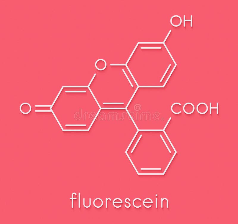 Fluorescein Fluorescent Molecule. Skeletal Formula. Stock Illustration ...