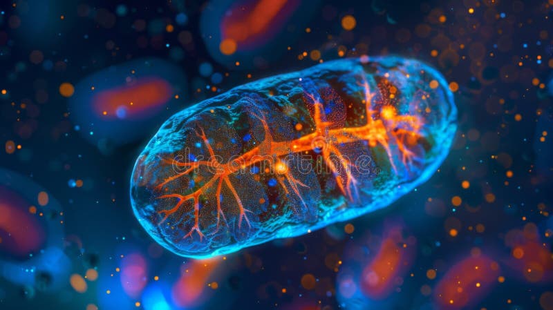 A Fluorescence Microscopy Image of a Mitochondrion Showing the ...