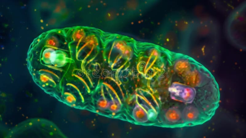 A Fluorescence Microscopy Image of a Mitochondrion Showing the ...