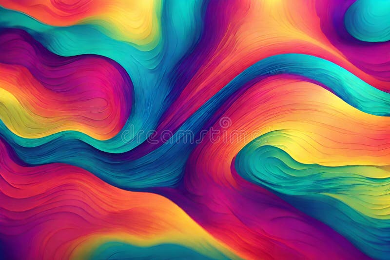 Fluorescent Abstract Wavy Texture Background Image Stock Illustration ...