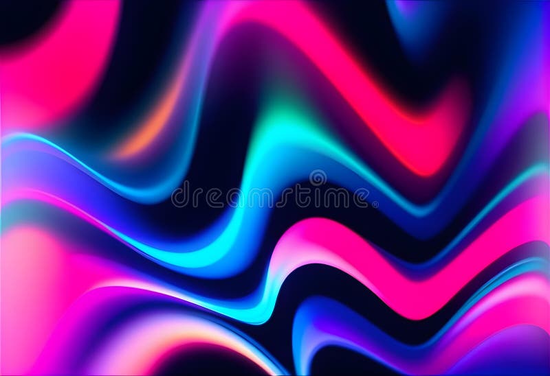 Fluorescent Background. Blur Curved Texture Stock Illustration ...