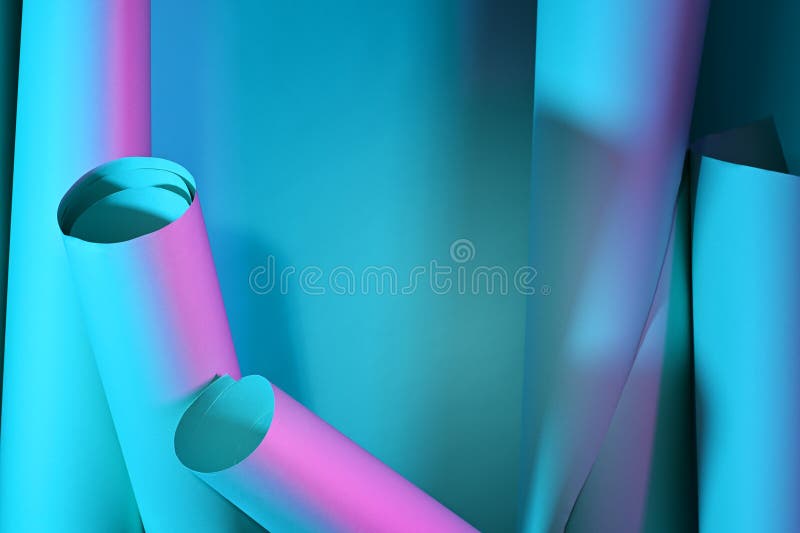 Fluorescent Background of Paper Rolls Stock Image - Image of textured ...