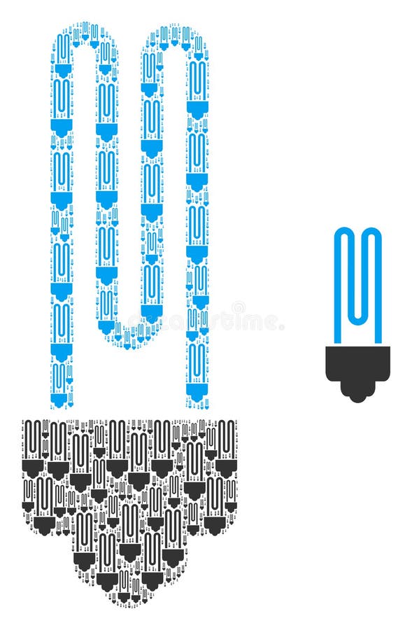Fluorescent Bulb Recursive Icon Composition Stock Vector - Illustration ... Fluorescent Bulb Recursive Icon Composition Stock Vector - Illustration ...