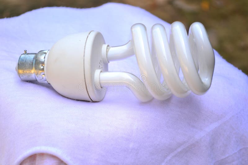 Fluorescent Bulb Side View stock photo. Image of unfocused - 59596314