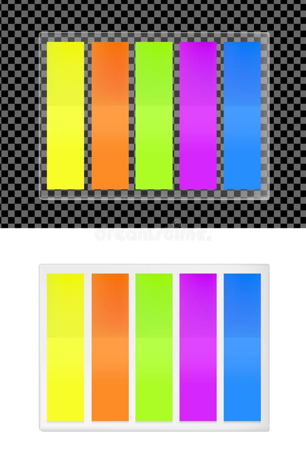 Fluorescent Color Post Note Stickers Stock Vector - Illustration of ...