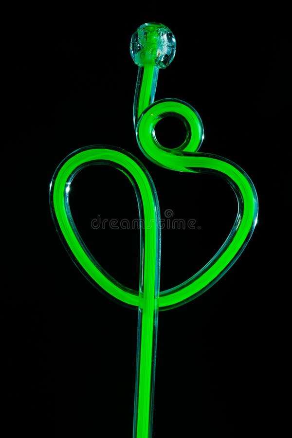 Fluorescent Coloured Plastic Shaped Tubes Stock Image - Image of green ...
