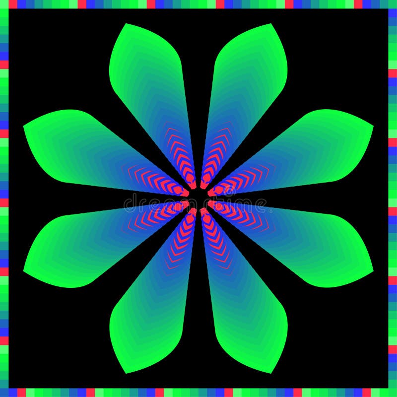 Fluorescent Flower Style Gradient Made on a Black Background ...