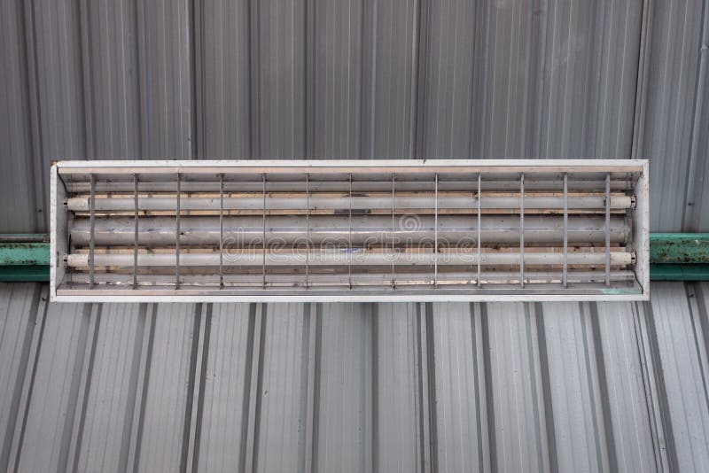 A Fluorescent Frame Under the Ceiling Stock Photo - Image of ceiling ...