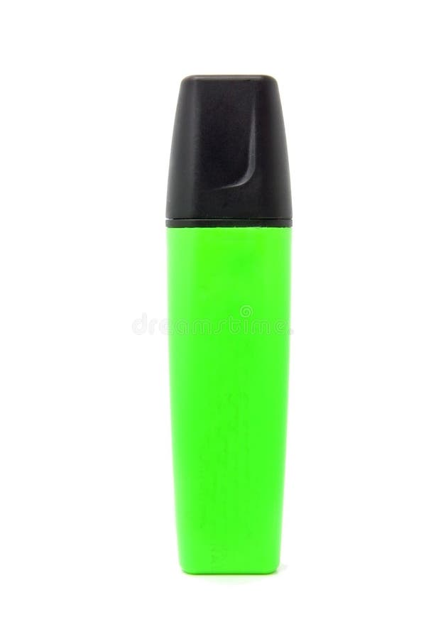 Fluorescent Green Highlighter Stock Image - Image of highlighter ...