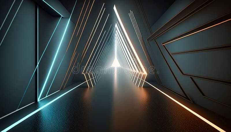 Fluorescent Illumination, Geometric Shapes of a Luminous Triangular ...