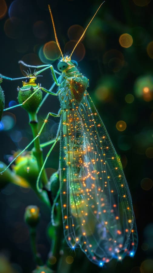 Fluorescent Insects Isolated on Black. Stock Photo - Image of eyes ...