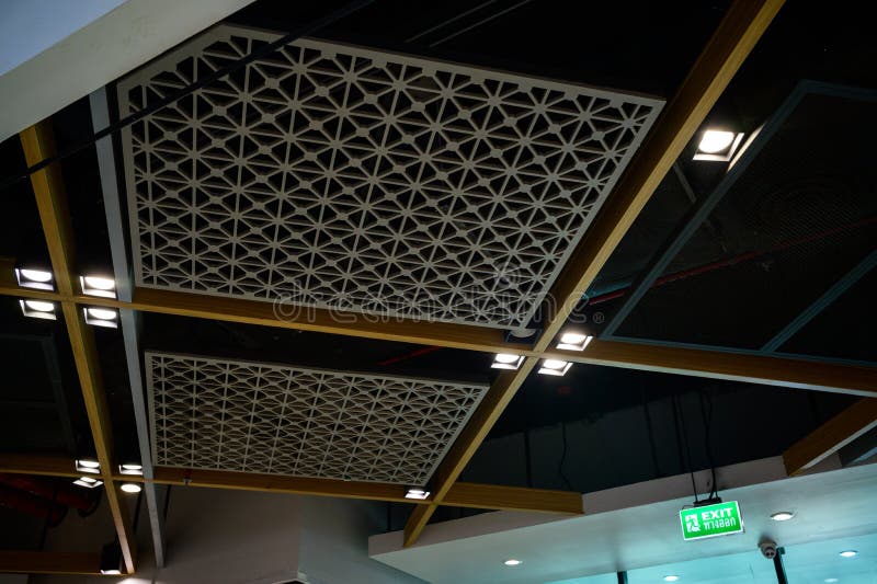 Fluorescent Lamp on the Ceiling Stock Photo - Image of energy ...