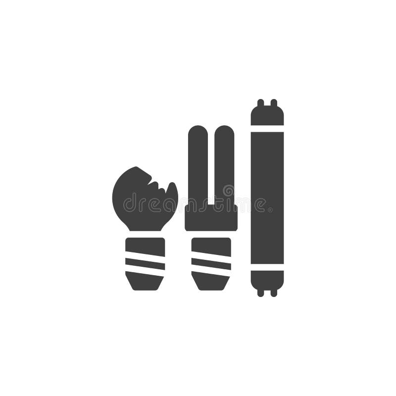 Fluorescent Lamp Waste Vector Icon Stock Vector - Illustration of ...