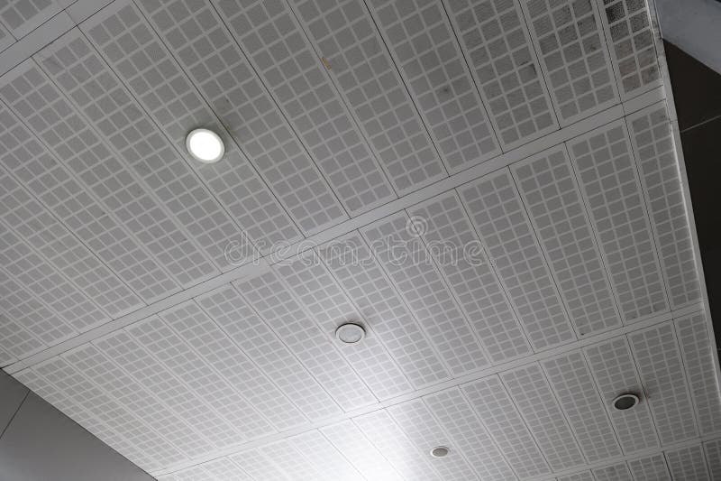 Fluorescent Lamps on the Modern Ceiling Stock Photo - Image of ecology ...