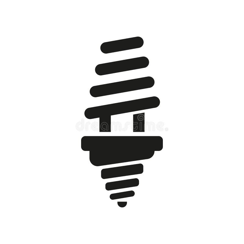 The Fluorescent Light Bulb Icon. Lamp and Bulb, Lightbulb Symbol.UI ...