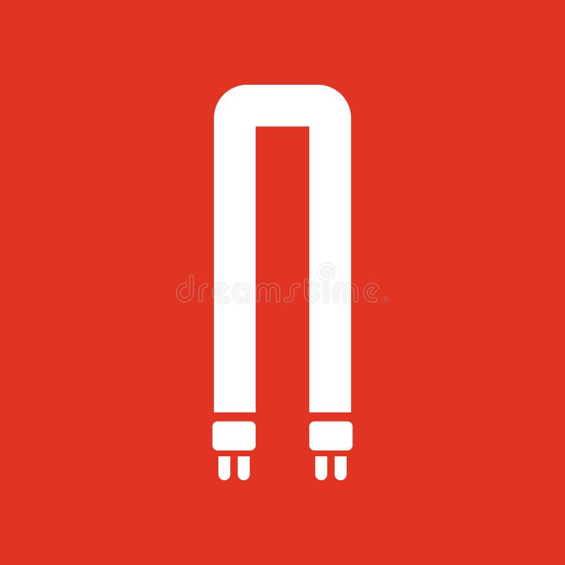 The Fluorescent Light Bulb Icon. Lamp and Bulb, Lightbulb Symbol.UI ...