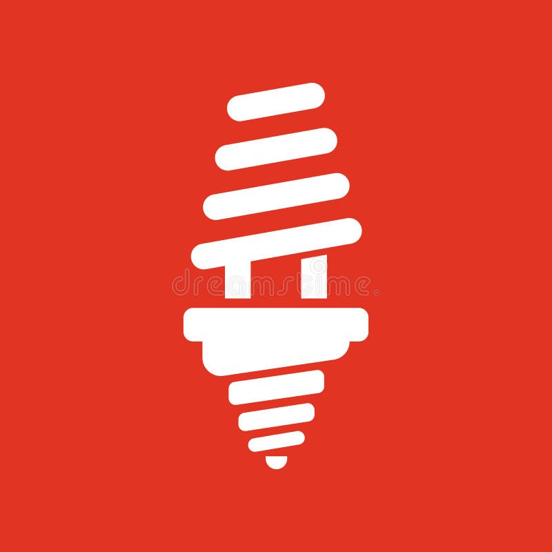 The Fluorescent Light Bulb Icon. Lamp and Bulb, Lightbulb Symbol.UI ...