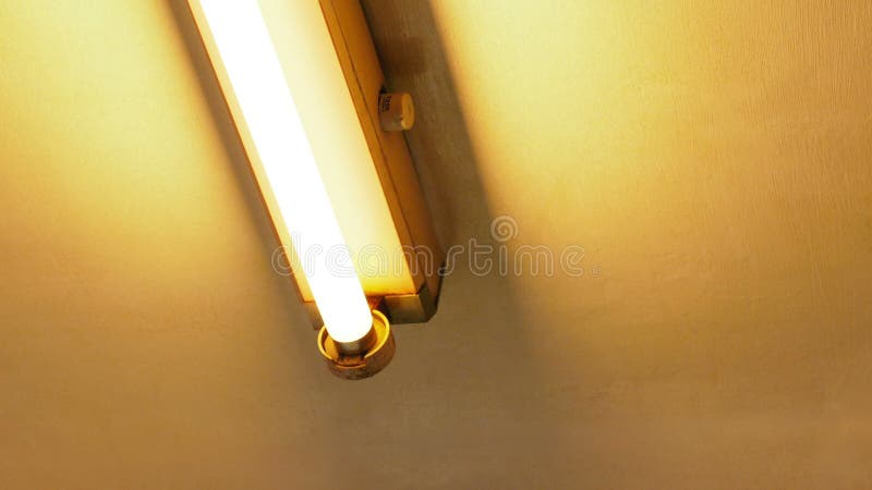 Fluorescent Ceiling Light Turns on or Off Closeup Stock Video - Video ...