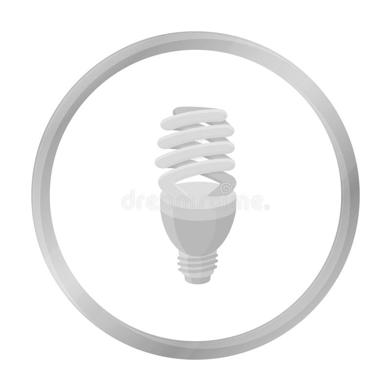 Lightbulb Icon in Cartoon Style Isolated on White Background. Light ...