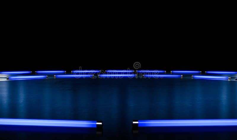 Fluorescent Lights Stage stock illustration. Illustration of gleam ...