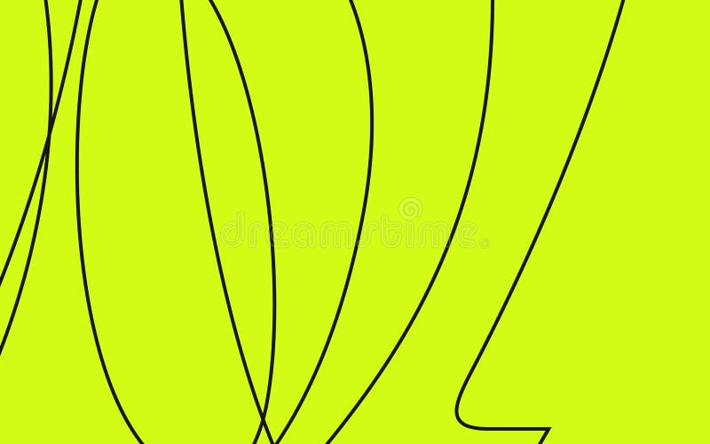 Fluorescent Lime Backdrop. Abstract Continuous Line Art on Green Neon ...