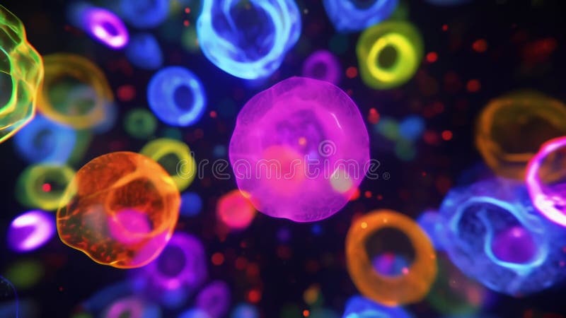 A Fluorescent Microscopy Image of a Cell Nucleus and Its Centrioles ...