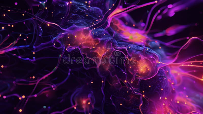 Fluorescent Microscopy Image Showing Microglia Cells Surrounding a ...