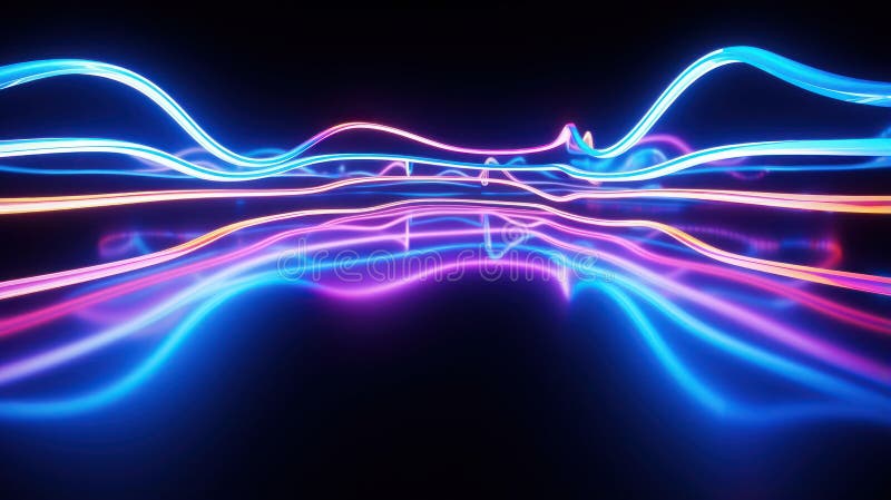 Fluorescent Neon Lights Emit an Abstract and Vibrant Glow Stock ...