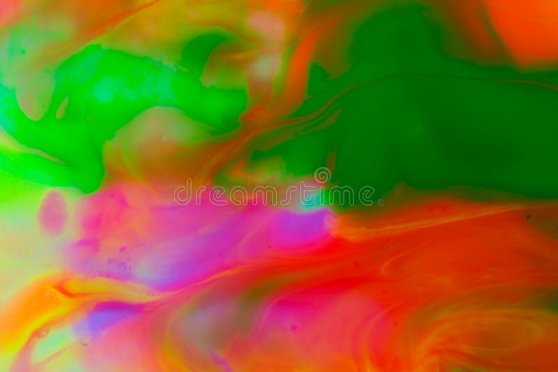 Fluorescent Paint Patterns Under Black Ultraviolet Light Stock Photo ...