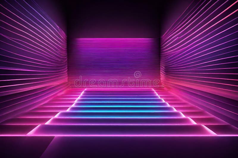 Fluorescent Ultraviolet Abstract Light Violet and Pink Gradient. Modern ...