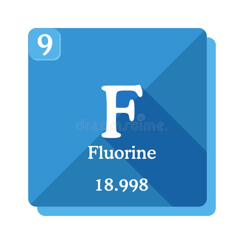 Fluorine Chemical Element. Periodic Table of the Elements Stock Vector ...