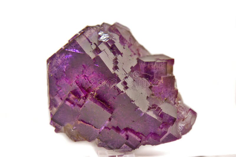 Violet fluorite mineral stock image. Image of emerald - 143282141